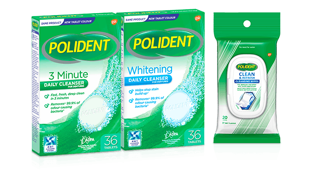 Browse Our Denture Cleaning & Adhesive Products | Polident AU
