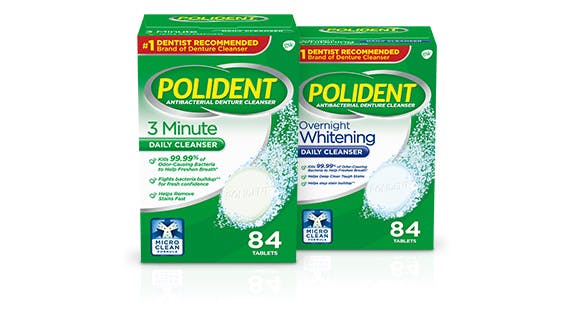 Browse Our Denture Cleaning & Adhesive Products | Polident