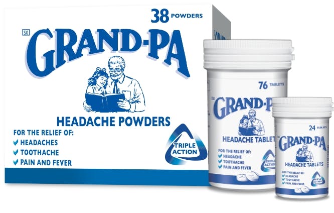Headache Powders & Headache Tablets | Grand-Pa