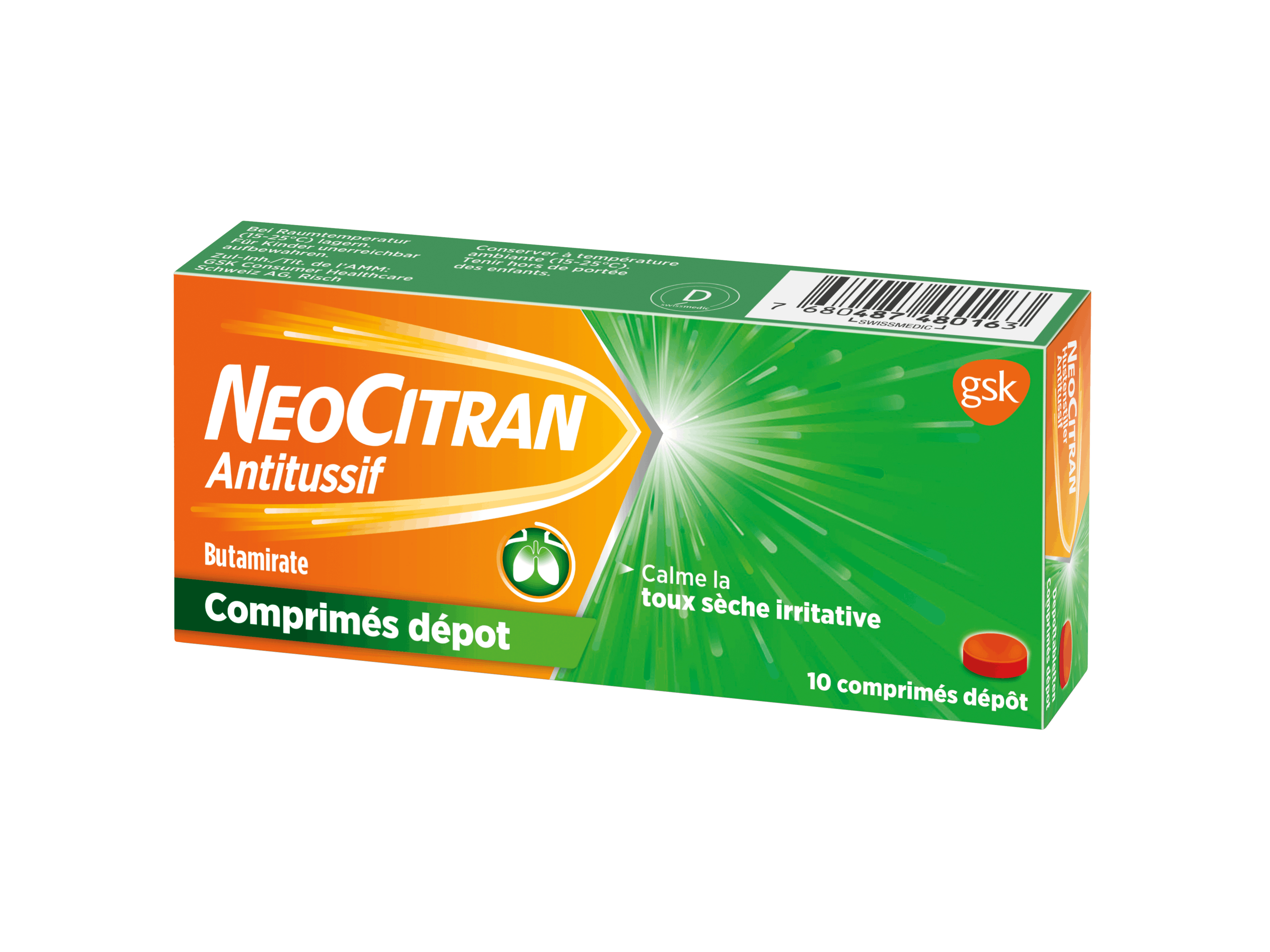 NeoCitran Antitussif comprimés-dépôt | NeoCitran